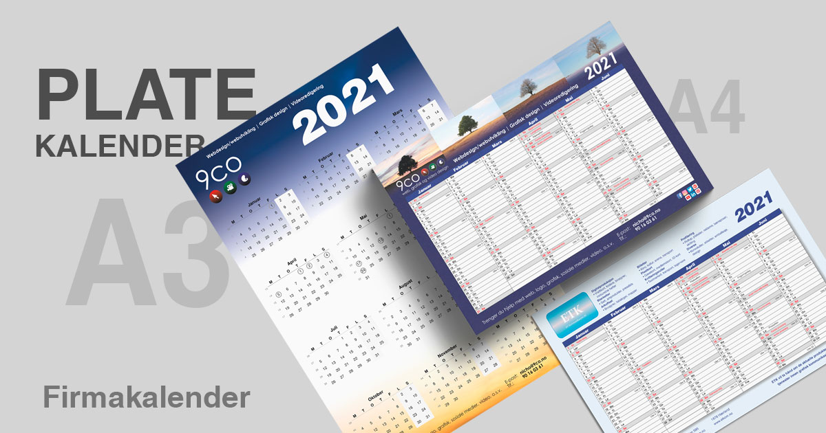 Plakatkalender med din logo